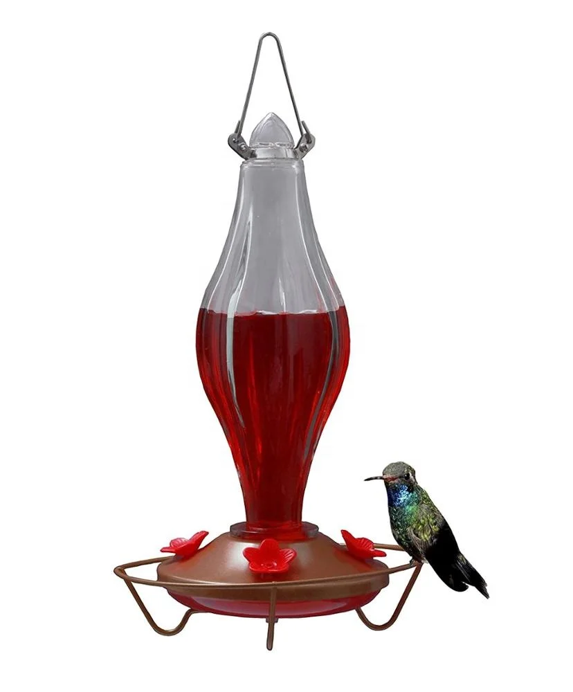 Durable Antique Glass&metal Hummingbird Water Feeder Automatic Feeders ...