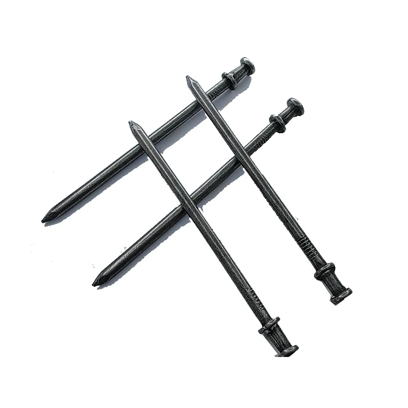 High Quality Black Galvanized Double-sided Round Head Nails - Buy ...