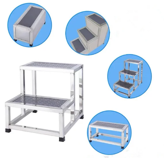 Hospital Furniture Portable Durable Stainless Steel Footstool Stand ...