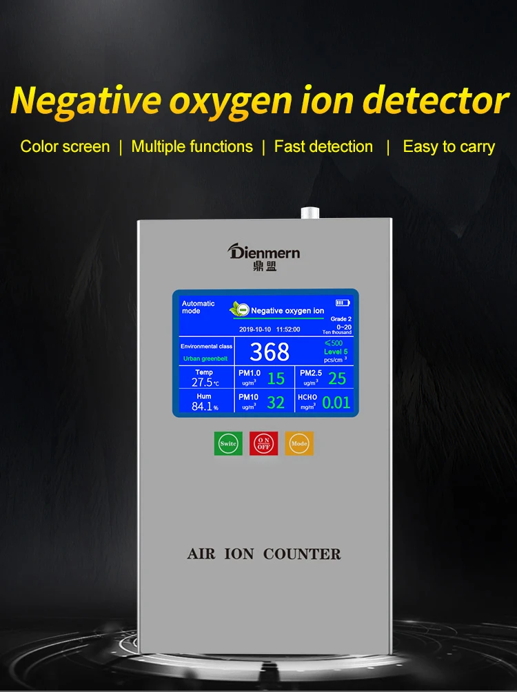 High Accuracy Negative Ion Meter Gas Detector Air Quality Monitor ...