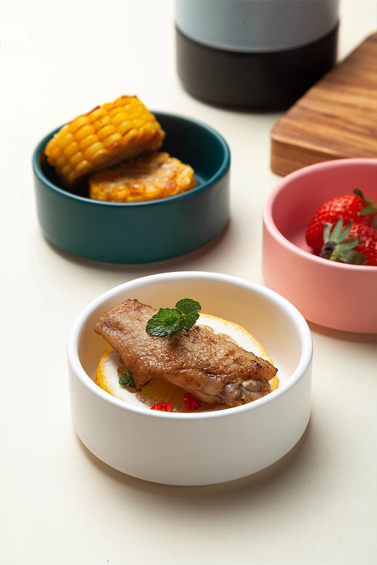 Mini Round Stackable Restaurant Hotel Ceramic Porcelain 3.5 Inch Deep ...