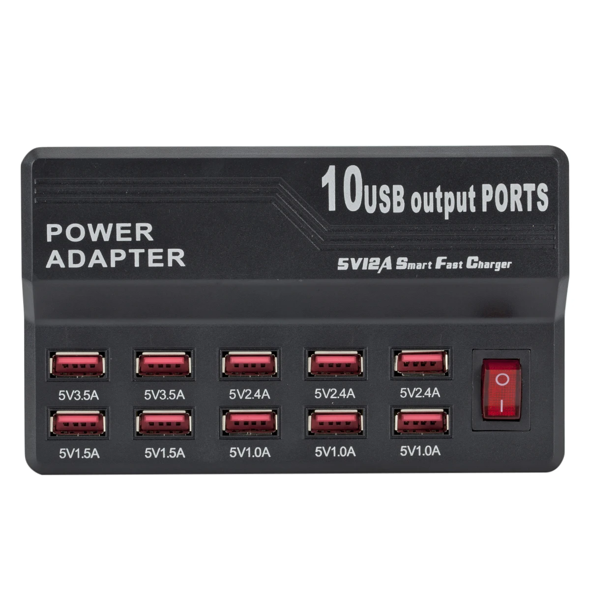 Usb 고속 충전 허브 10 포트 10a 스마트 충전 스테이션 Usb 충전기 휴대 전화 태블릿 디지털 충전기 삼성 - Buy ...