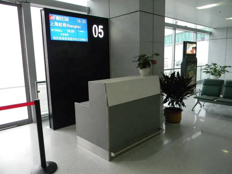 Stainless Steel Granite Polyester Airport Gate Counter