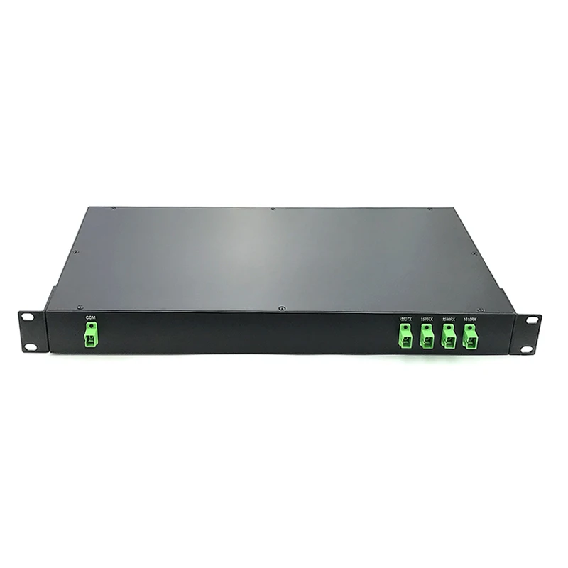 1U Rack Mount 4-Channel Fiber Optic CWDM MUX DEMUX with SCAPC Adaptor ...