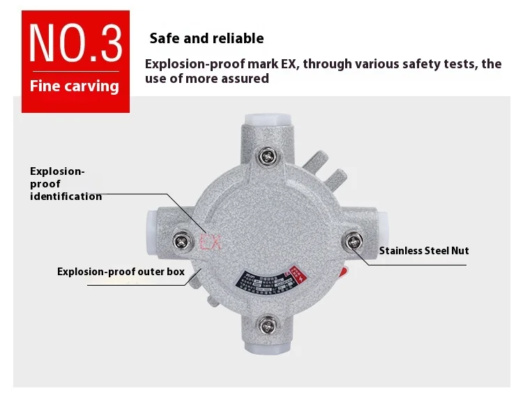 ATEX Explosion-Proof Four-Way Angle-Through Bending Electronics & Instrument Enclosure Junction ...