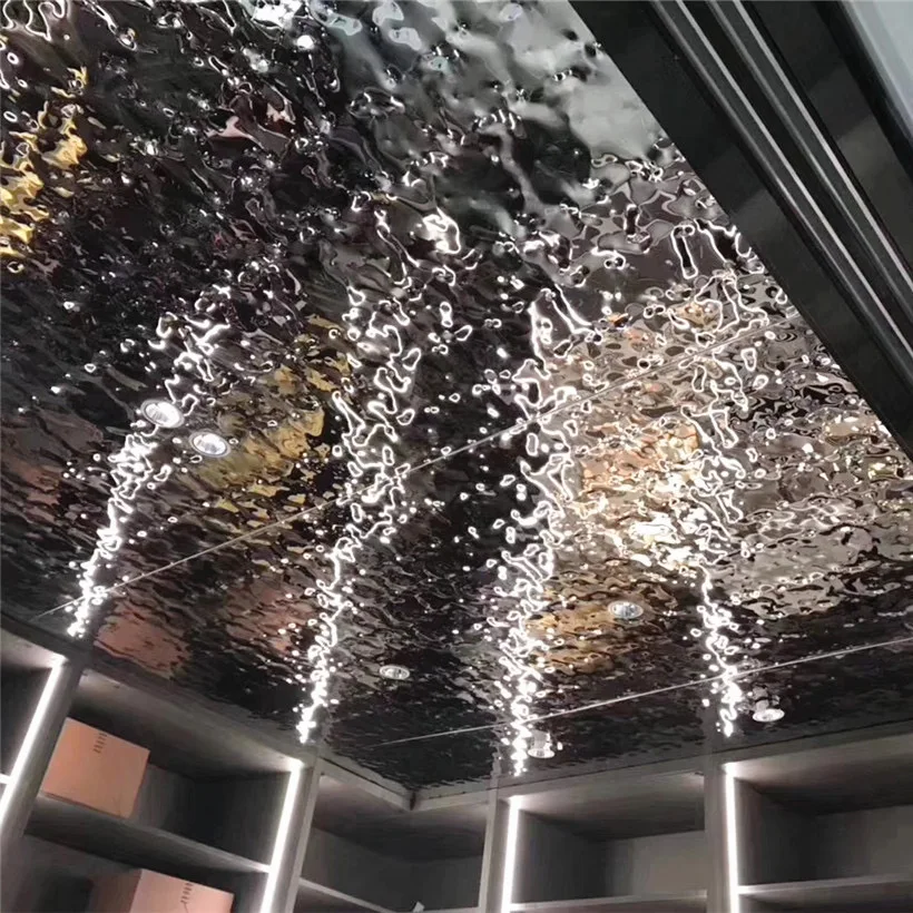 Water Ripple Finish Stainless Steel Sheet Purple Mirror Polish ...