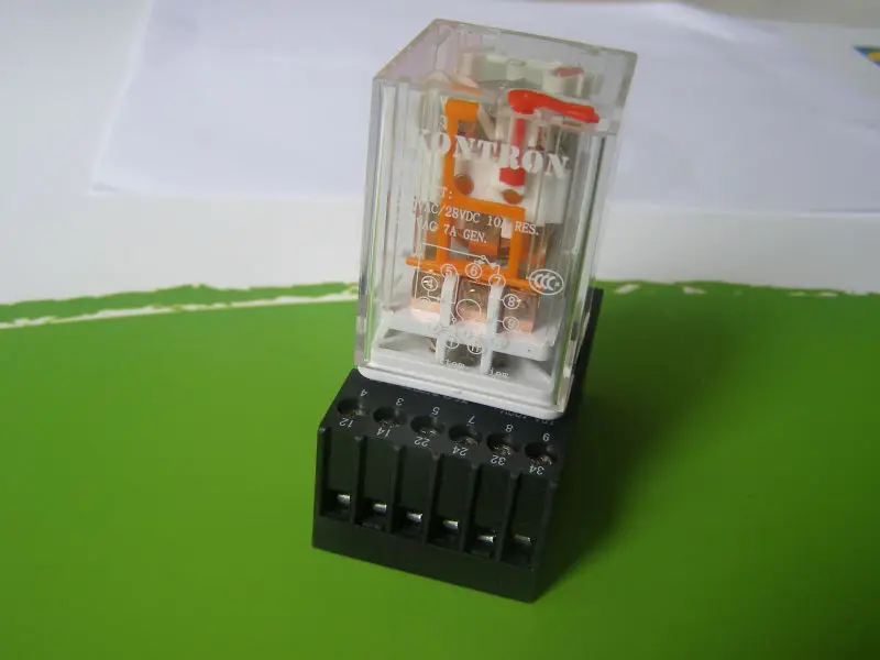 10a 11 Pin With Push Button And Led Indicator Plug-in General Purpose ...