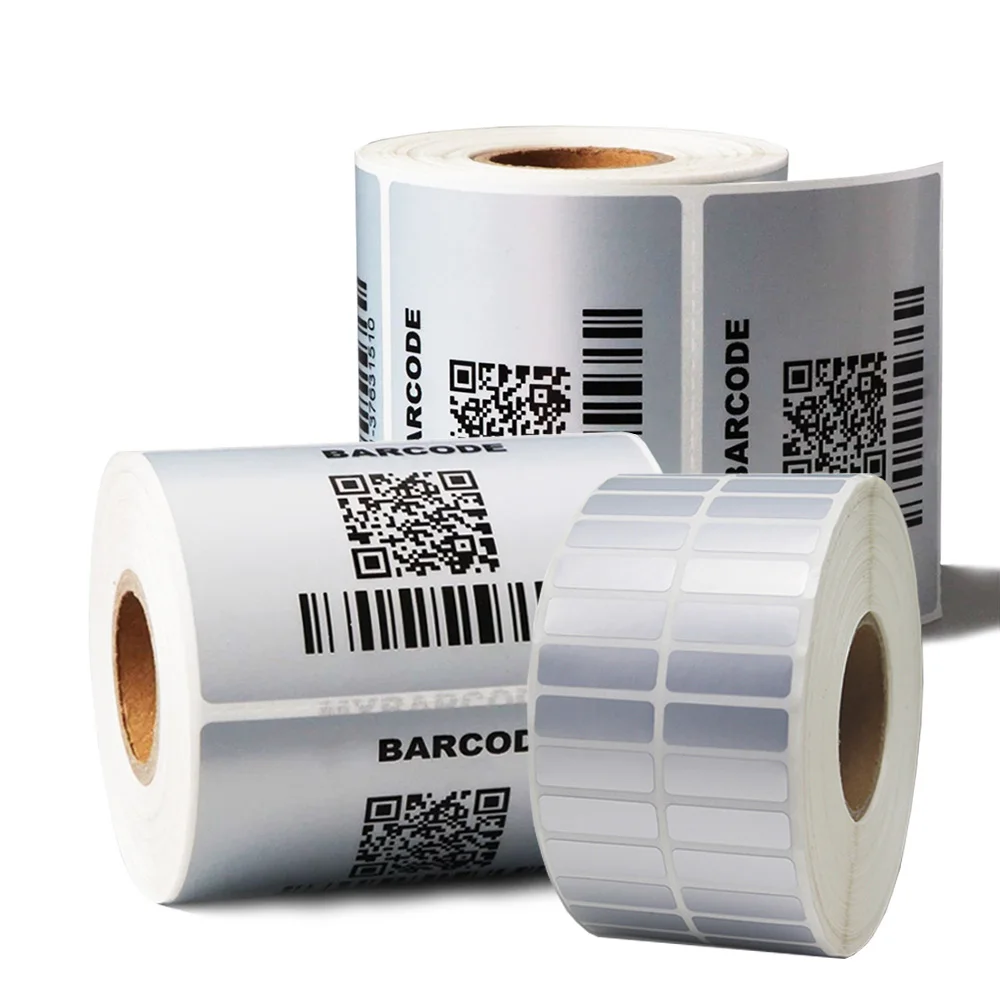 Waterproof PVC Adhesive Barcode Stickers - Customizable