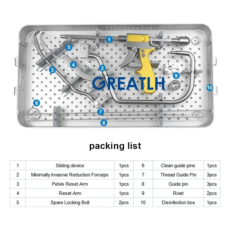 Orthopedic Surgical Instrument Collinear Reduction Clamp Set