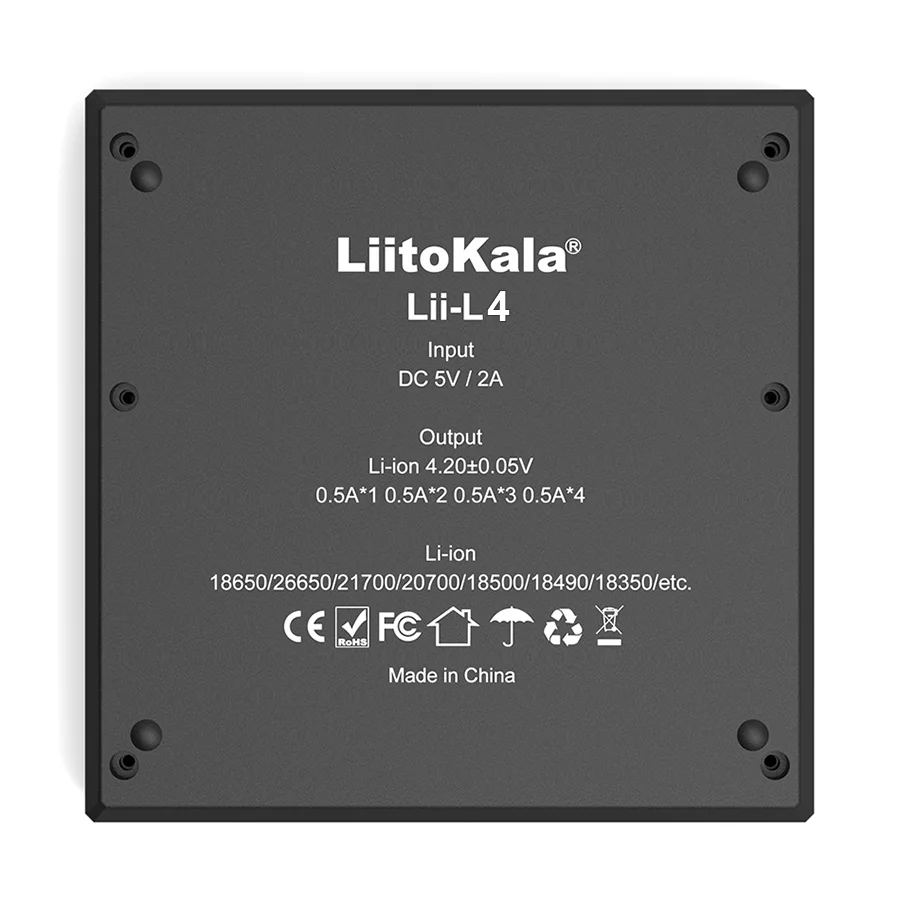 Smart Battery Charger Liitokala Lii-l4 For Li-ion 3.7v/4.2v 18650 26650 ...