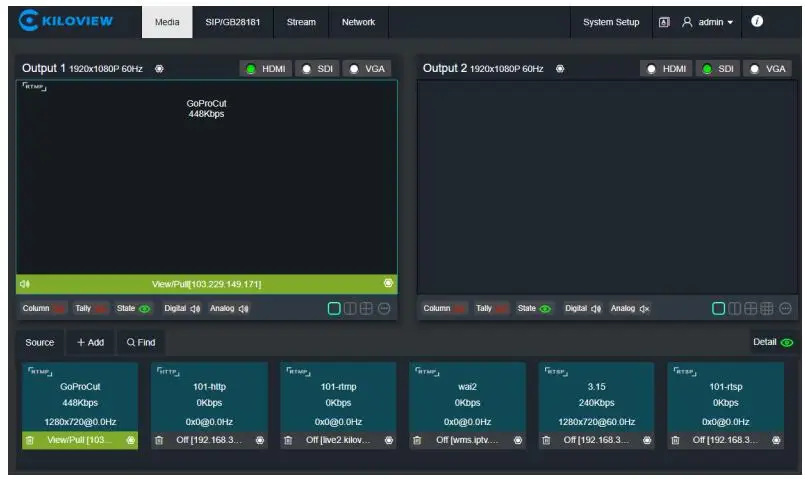 Kiloview Rtmp Rtsp Rtp To Hd Sdi Vga Dvi Hdmi Iptv Video Decoder - Buy ...