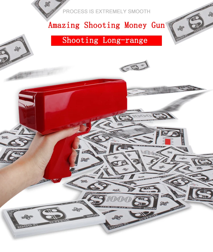 Amazing Party Play Game - Shooting Money Gun Custom Toy