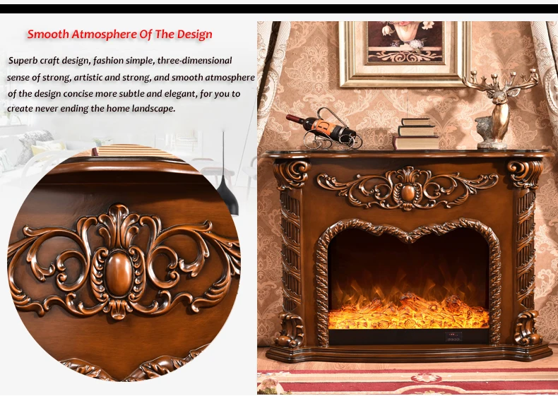 Complex Handicraft Most Realistic Two Sided Simplex Electric Fireplace ...