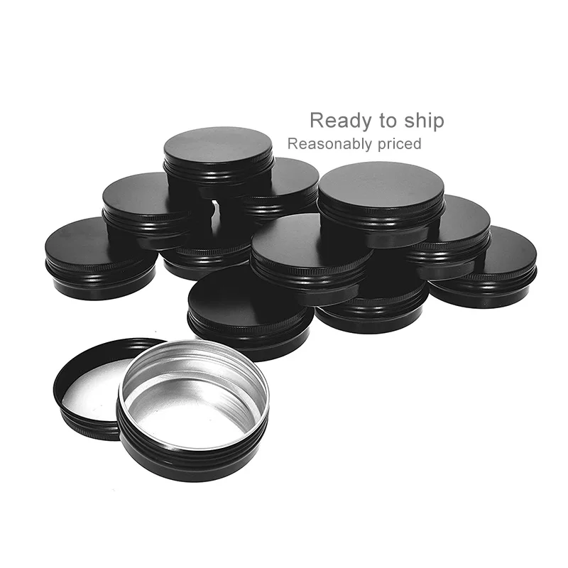Tinsmaker Rts Empty Metal Round Storage Containers Diy Black Gold Sliver 8 Oz Candle Tin Cans ...