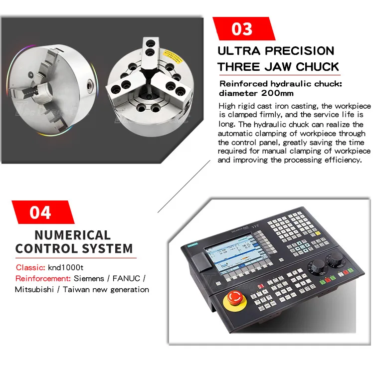 Slant Bed Cnc Turning Lathe Machine and Linear Guide Way Cnc Lathe TCK46A TCK66A TCK50L TCK500LG ...