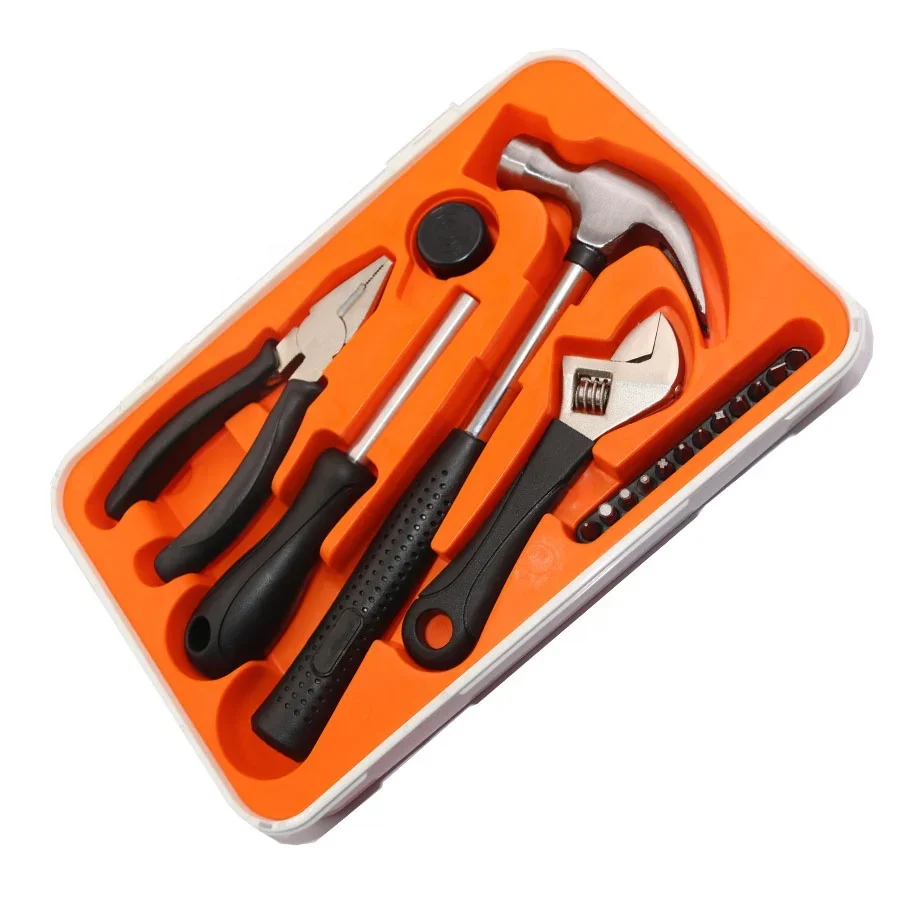17PCS Home Hardware Toolbox Hammer Wrench Screwdriver Gift Pack ...