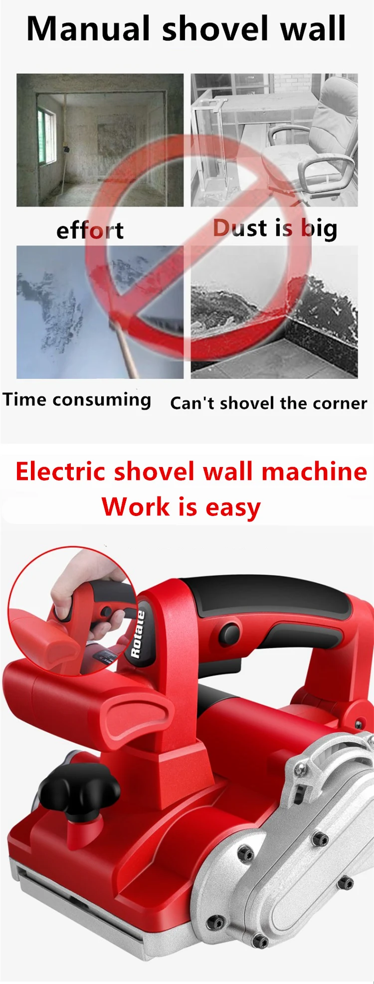 Electric Putty Remove Shovel Wall Machine Surface Electric Planer Wall ...