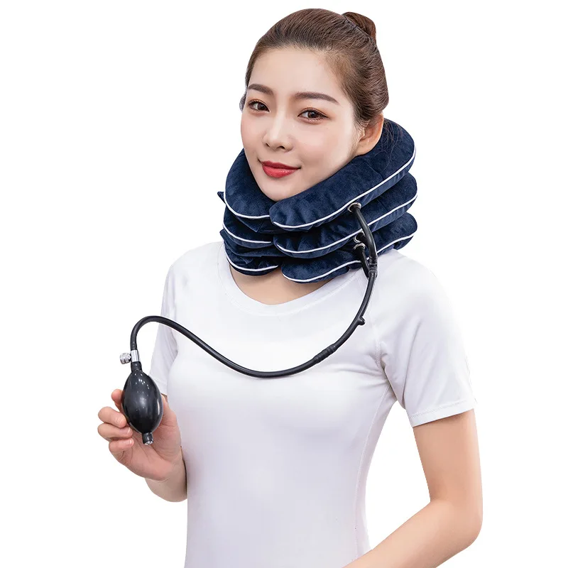 Adjustable Orthopedic Neck Support Brace Soft Inflatable Cervical Neck ...