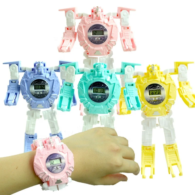 Colorful Cartoon Plastic Transform Change Deform Robot Toy Boys Girls ...