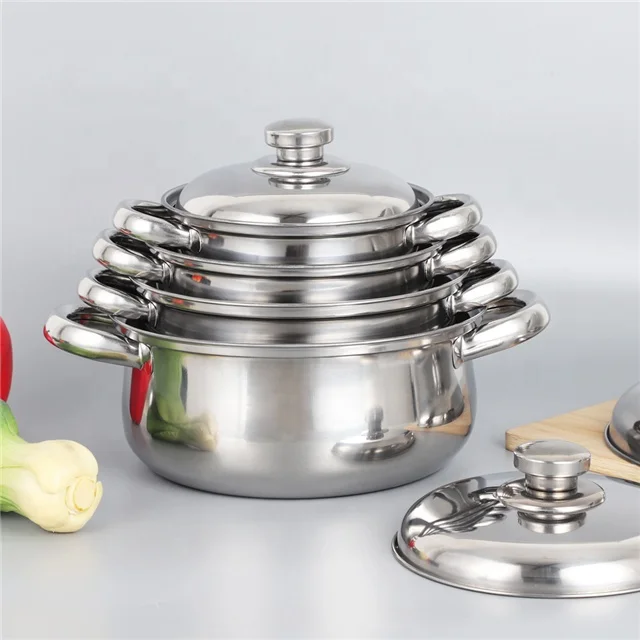 Multi Size Italian Kitchen Cooking Pot Double Handle Cookware Set ...