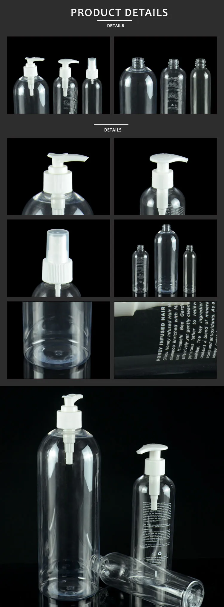 750ml Transparent Pet Plastic Boston Round Bottle - Buy 750ml Pet Plastic Clear Bottle,750ml ...