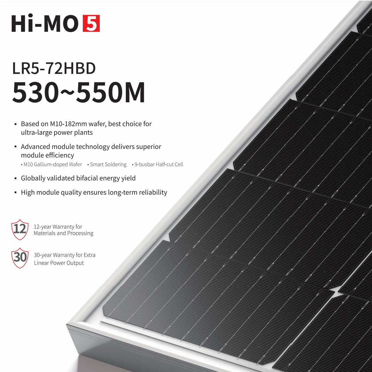 Longi Himo5 Solar Panels Mono Pv Modules 540w 550w 545w 535w Pannelli ...