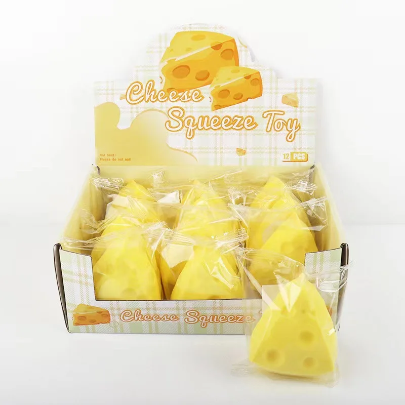 Cheese Shape Squishy Soft Squeeze Ball Decompression Anti-compression ...