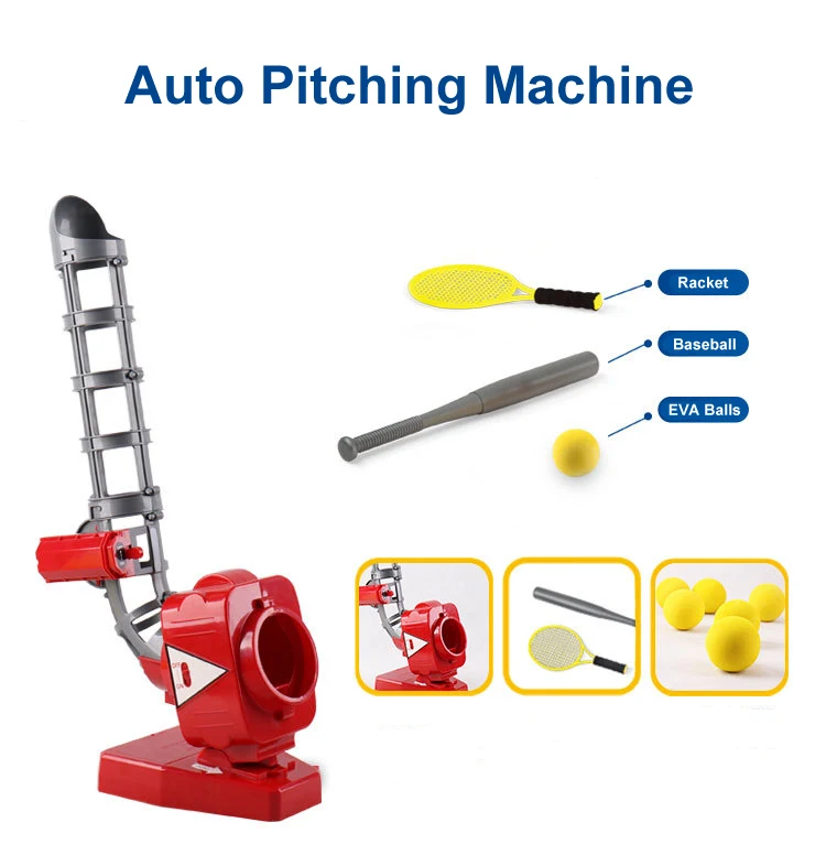 2 In 1 Baseball Tennis Pitching Machine Automatic Pitcher Active ...
