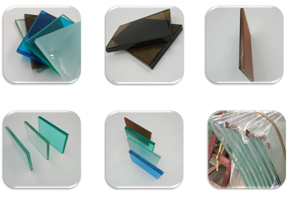 Jumbo Size Colored Triple Curved Low E Sunergy clear Tempered Floor ...