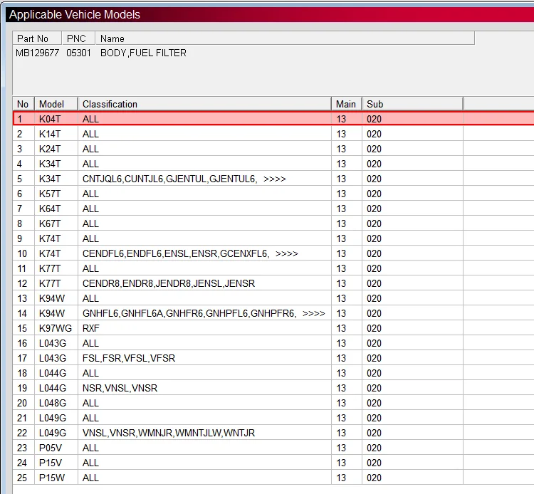 Auto Fuel Filter Body Oem Mb129677 Mb554950 Mr258415 For Mitsubishi ...