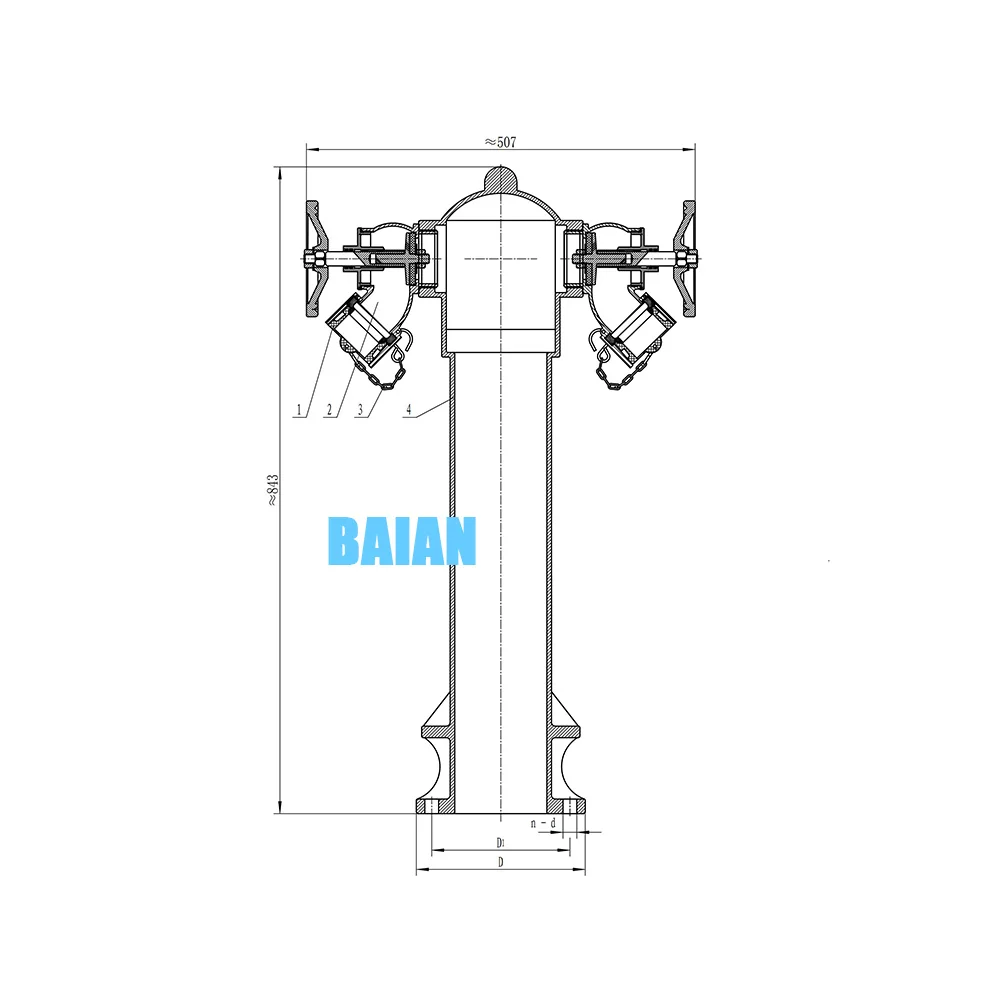 3 Way Dry Fire Hydrant - Buy Pillar Fire Hydrant Sri,Fire Hydrant Bs750 ...