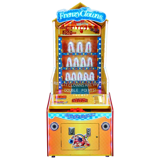 Hit Clown Coin Operated Redemption Ticket Game Machine Electric Arcade ...