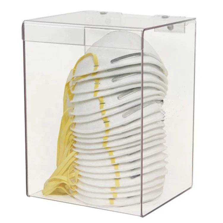 Custom Wall Mounted Clear Acrylic Face Mask Display Dispenser Box - Buy ...
