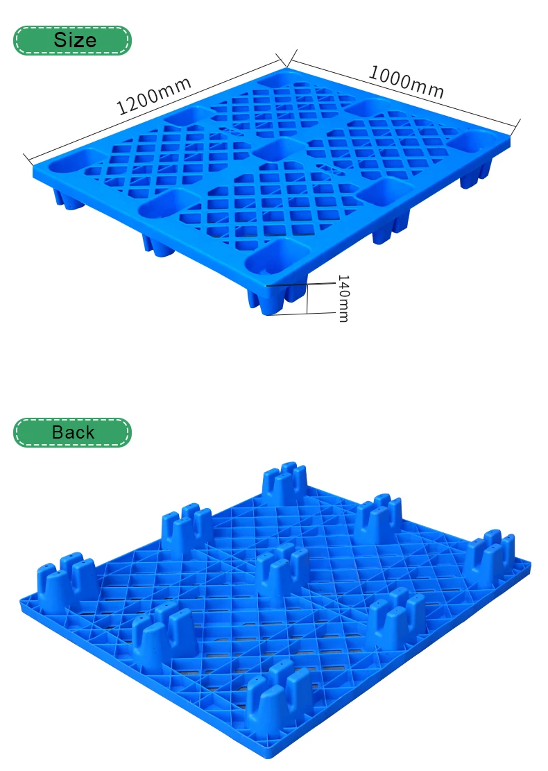 Manufacturer Hdpe Blue One Way 1200x1000 Plastic Pallet Price - Buy ...