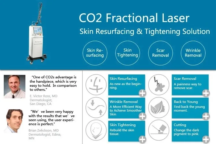 Ce Approved Collagen Contracting Warts Removal Co2 Fraction Laser ...