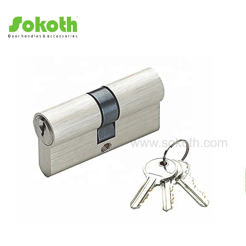 70mm China Supplier Euro Profile Brass Door Cylinder Lock With Knob ...