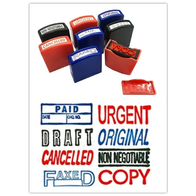 Promotional Custom Logo Plastic Self Inking Office Stamps - Buy Plastic ...