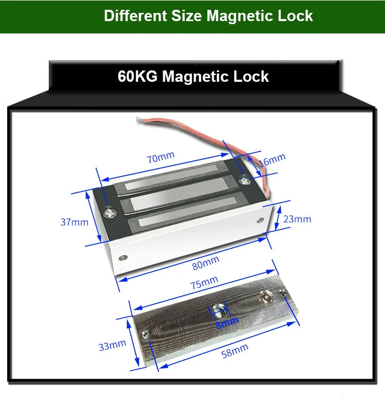 320KG Magnetic Lock with Buzzer Siren - Secure Access Control