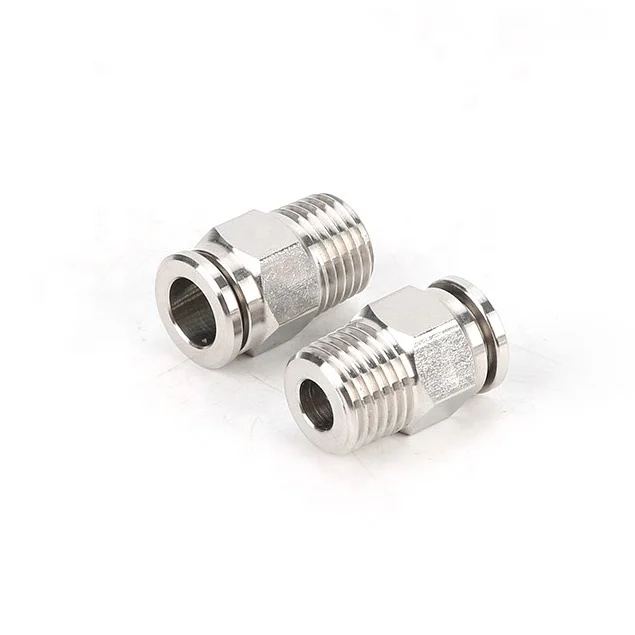 Spc 10-02 Male Straight Connector Air Tubing Quick Connector Hose ...