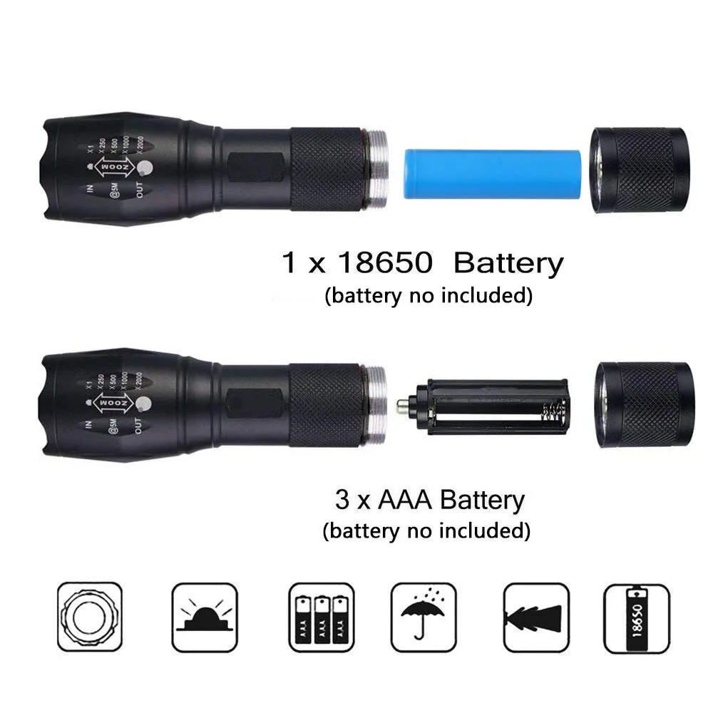 Outdoor Military Grade Aluminum Infrared Flashlight