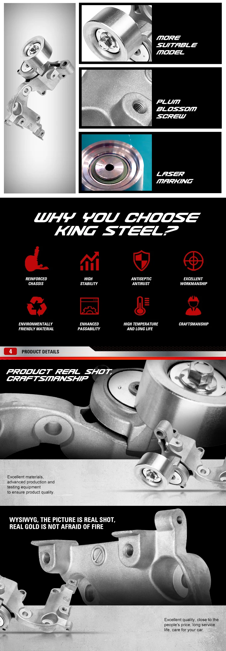 Kingsteel Oem Quality Car Parts Tensioner Pulley Belt Idler Pulley For ...