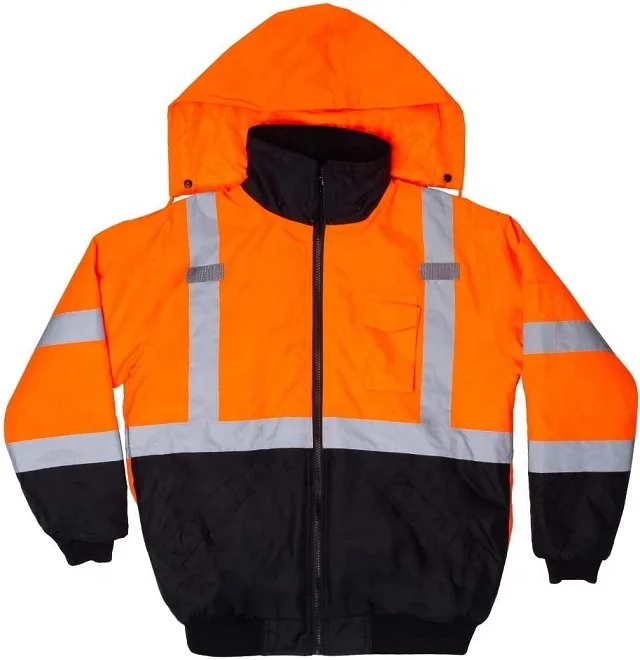 OSHA Class 3 ANSI Certified High Visibility Reflective Safety Bomber ...