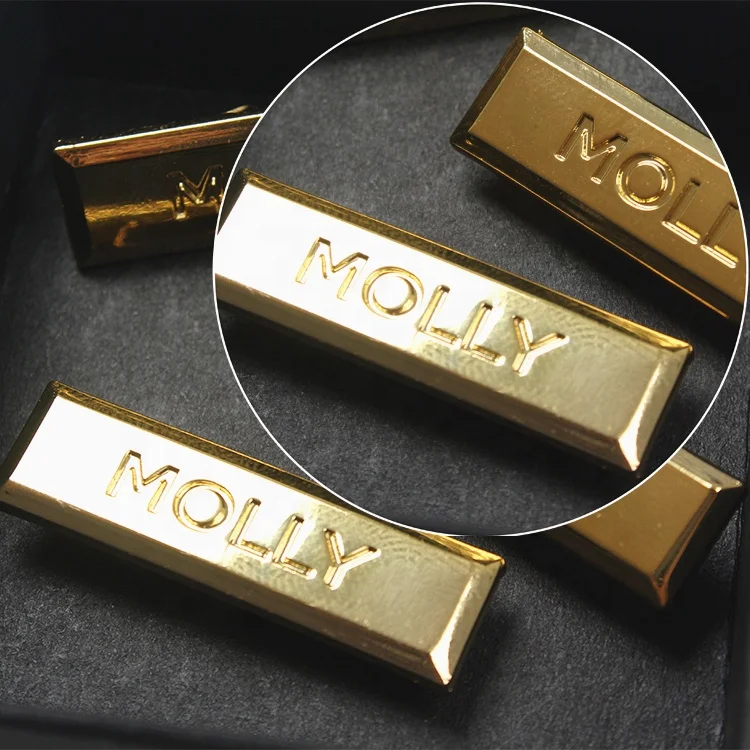 Personalized Custom Metal Emblem Engraved Logo Gold Plate For Handbag ...