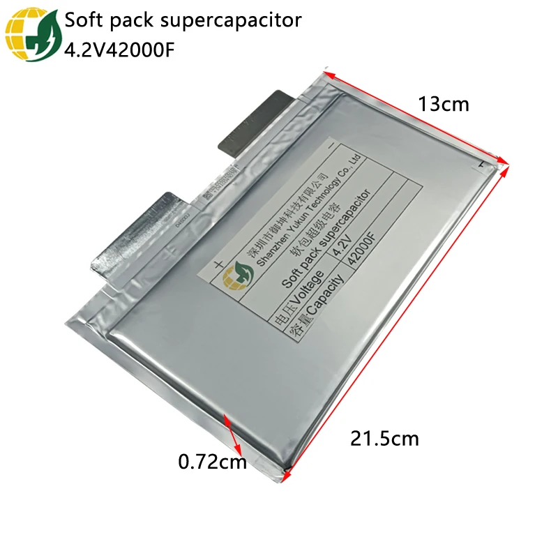20000 Cycles YKY Graphene Supercapacitor Pouch 4.2V42000F20AH