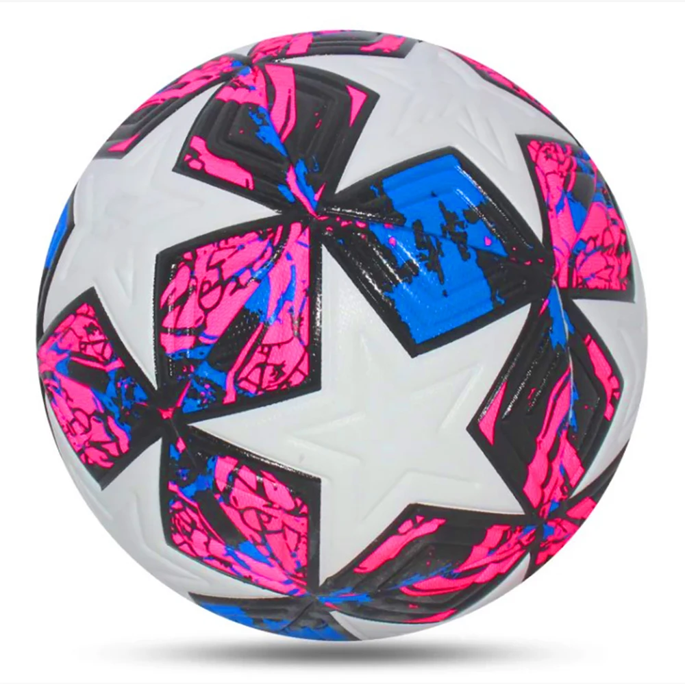 Soccer Ball Size 5 Pu Material Seamless Wear Outdoor Grass Resistant ...