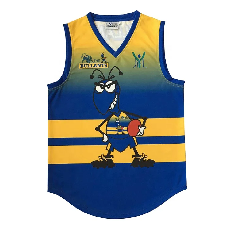 Factory Custom Made Afl Jersey Full Sublimation O Neck /v Neck Afl ...