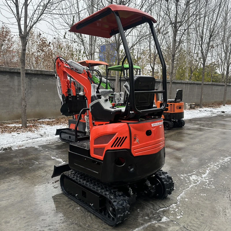 1 Ton Mini Excavator 1.5 Ton Small Crawler Digger Machine for Garden ...