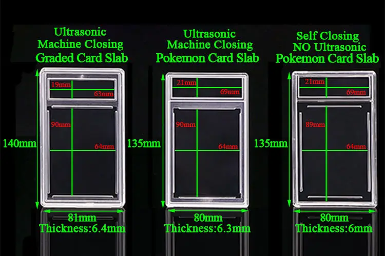 Card Case Acrylic Protector Case Sports Graded Card Slab Frame Plastic ...