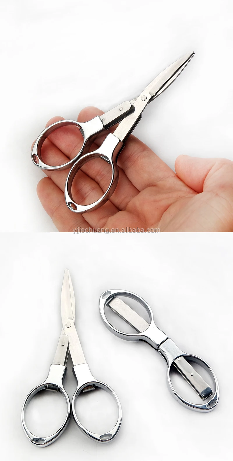 Small Folding Scissors Portable Mini Scissors Stainless Steel Stretch ...