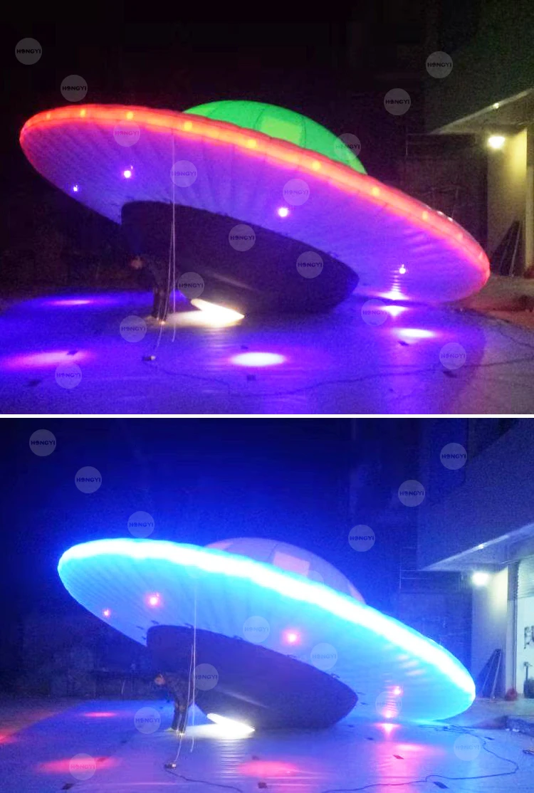 Mega Advertising Event LED Inflatable Saturn UFO Balloon